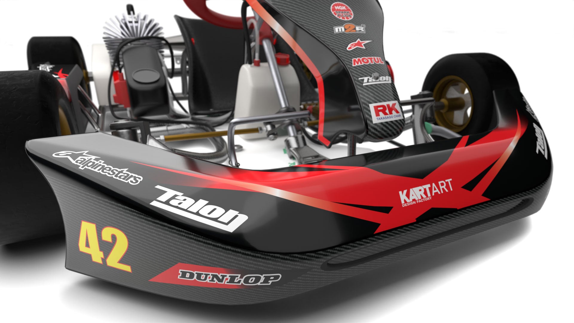 Thunder style front bumper sticker – Kart Art